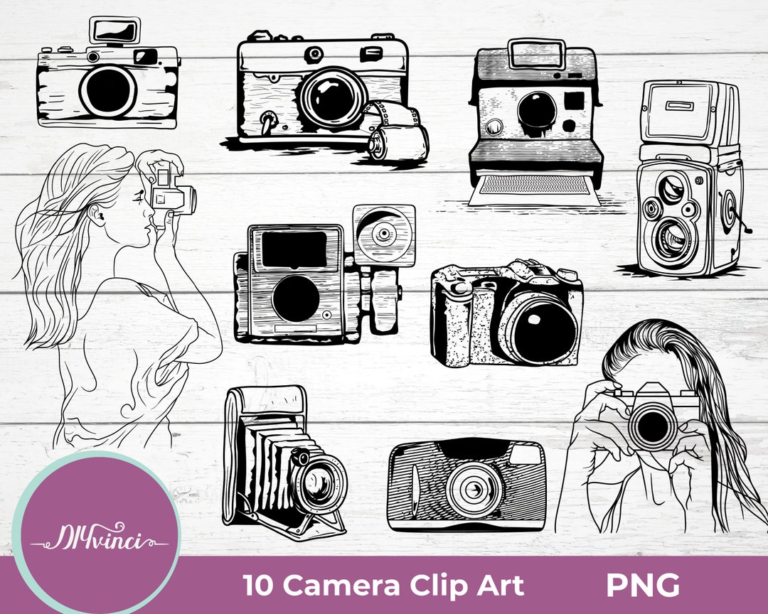 10 Camera Clip Art - PNG - Personal & Commercial Use - Etsy