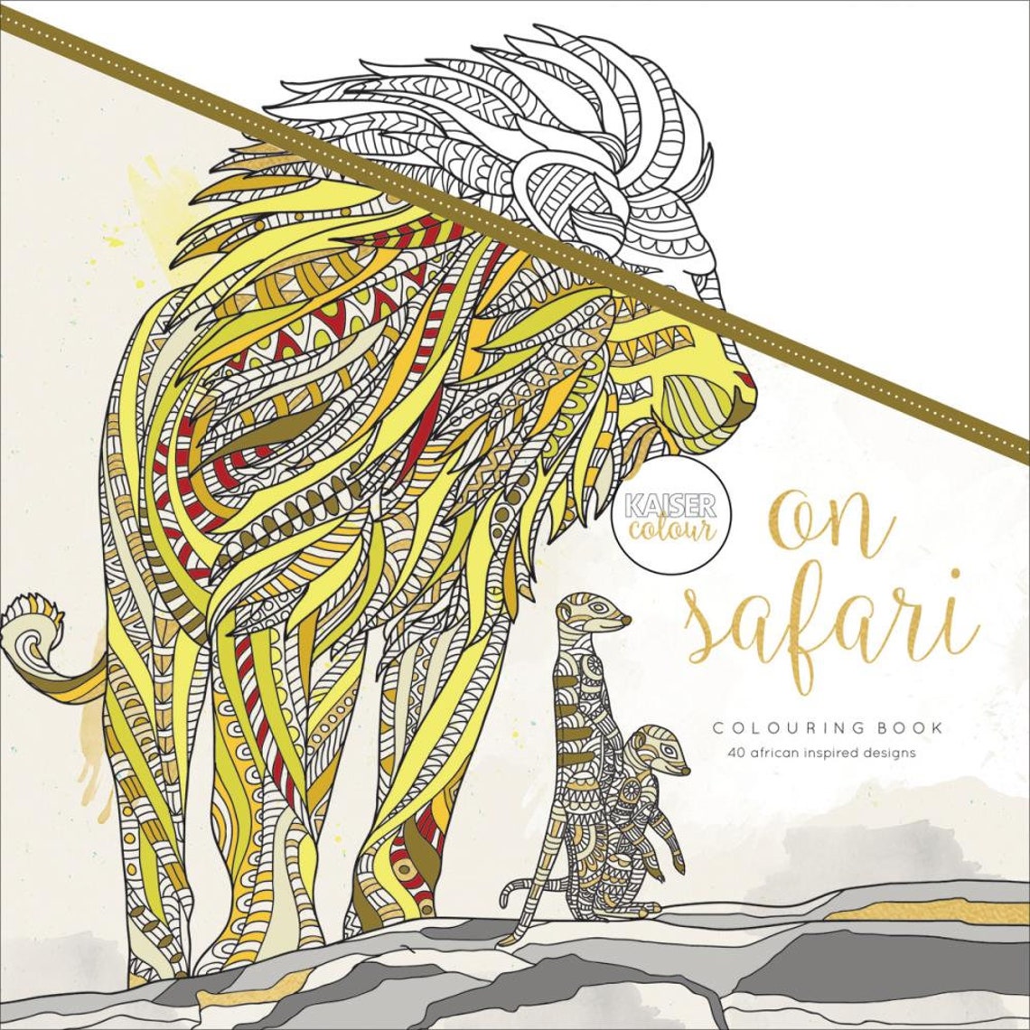 On Safari Coloring Book - Etsy