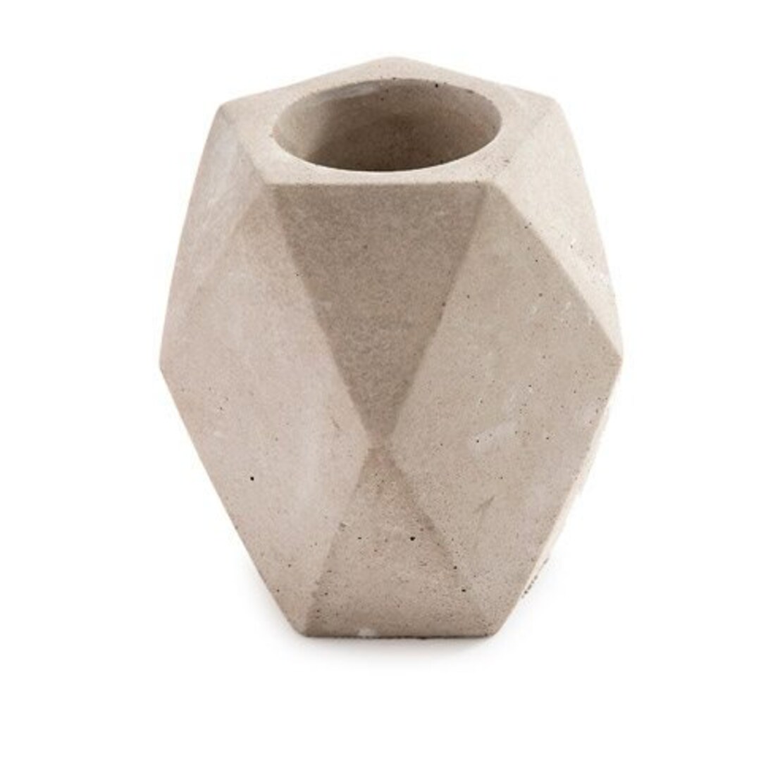 Darice® Tall Cement Planter Pot With Diamond Faceted Edges - Etsy