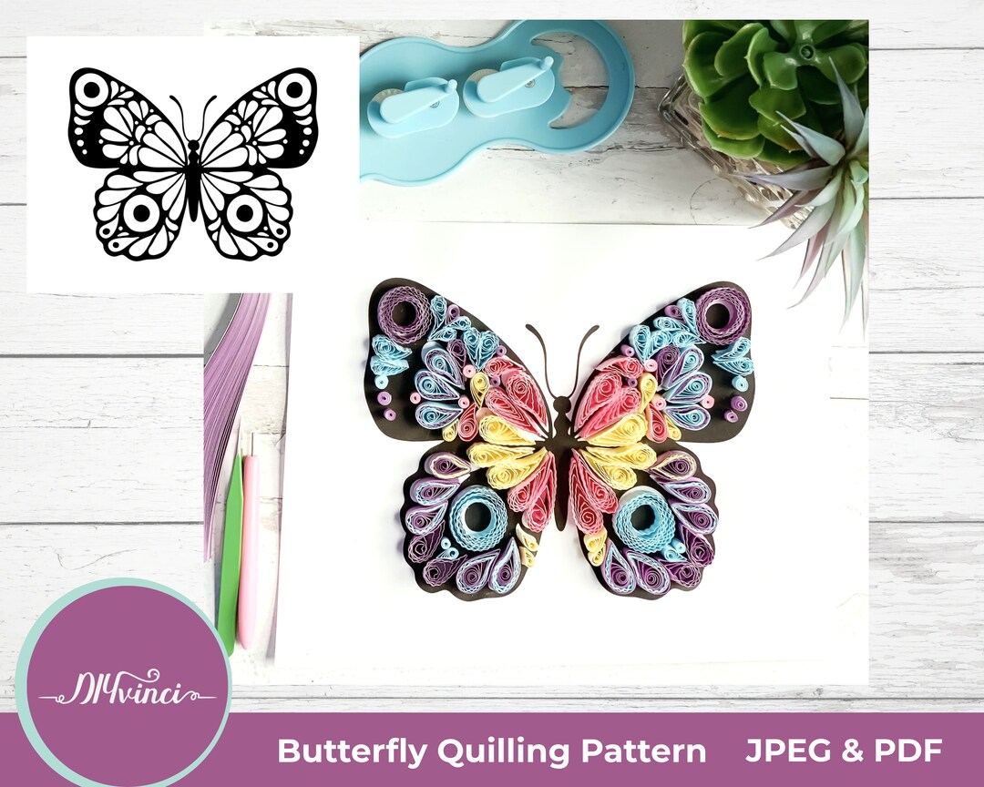 Butterfly Quilling Pattern - Etsy