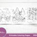 Three Printable Christmas Coloring Pages - JPEG - Personal & Commercial ...