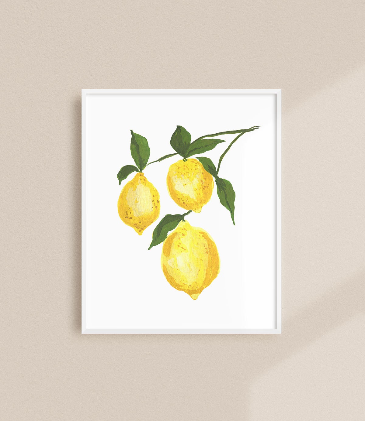 Lemon Decor Lemon Print Kitchen Wall Decor Lemon Artwork | Etsy
