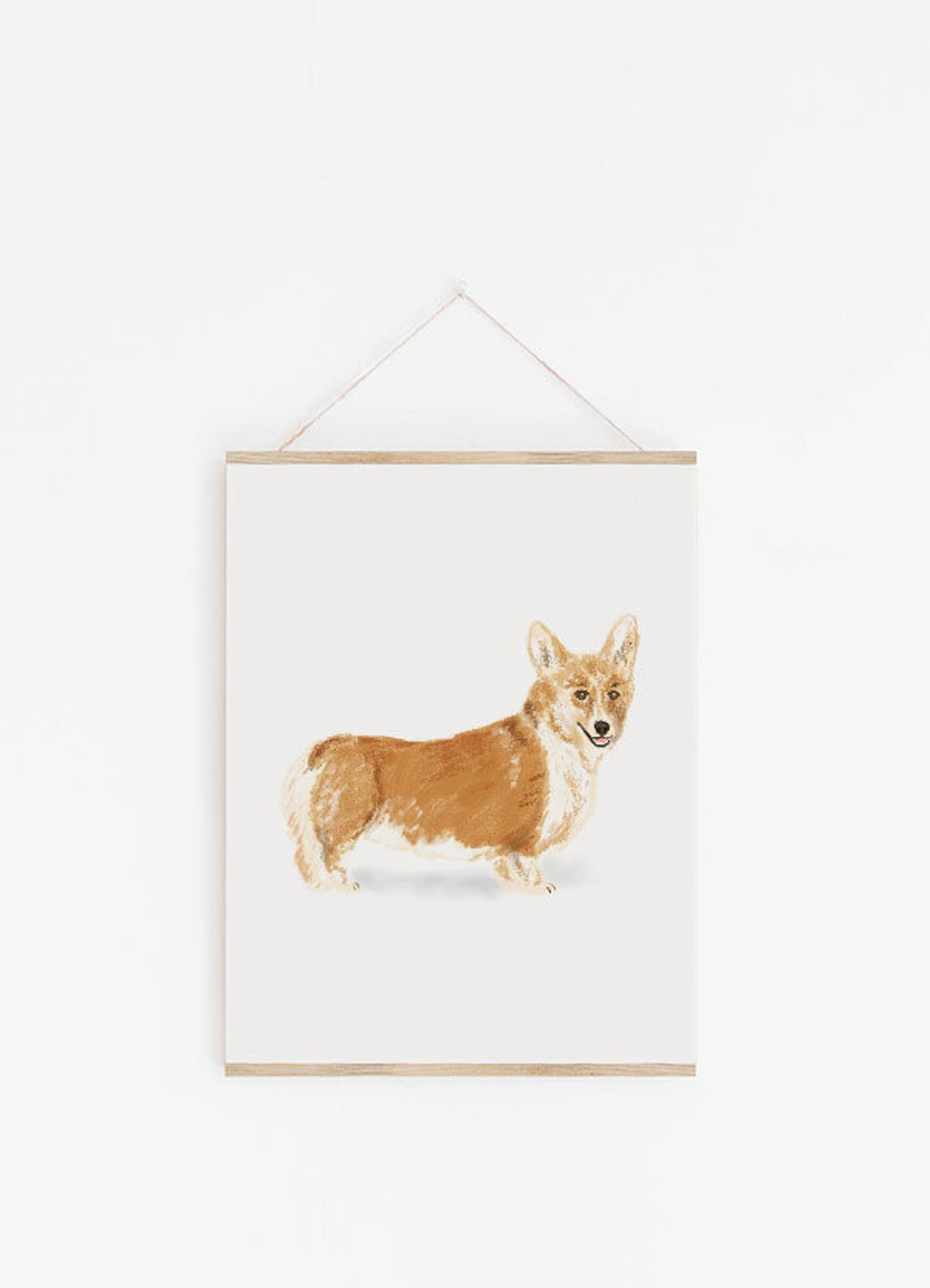 Corgi Art Print Dog Art Pet Portrait Corgi Artwork Dog Art | Etsy