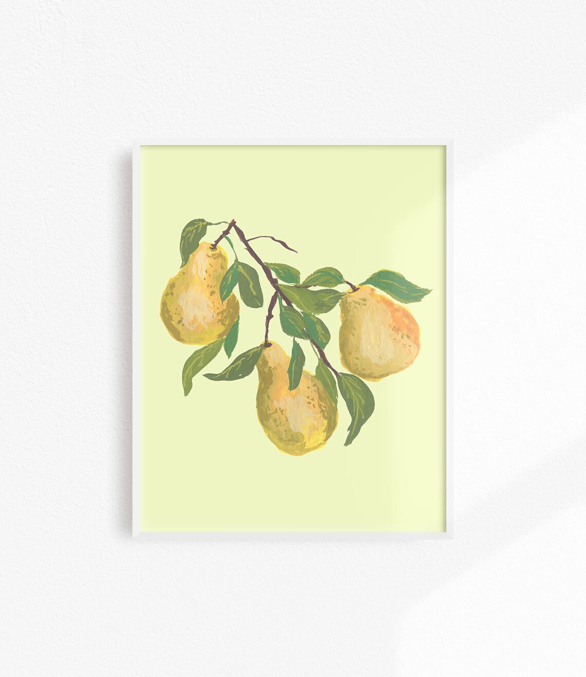 Pear Decor Pear Print Kitchen Wall Decor Pear Artwork Food | Etsy