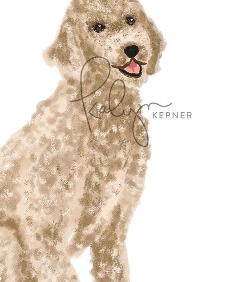 Goldendoodle Art Print Goldendoodle Dog Portrait - Etsy