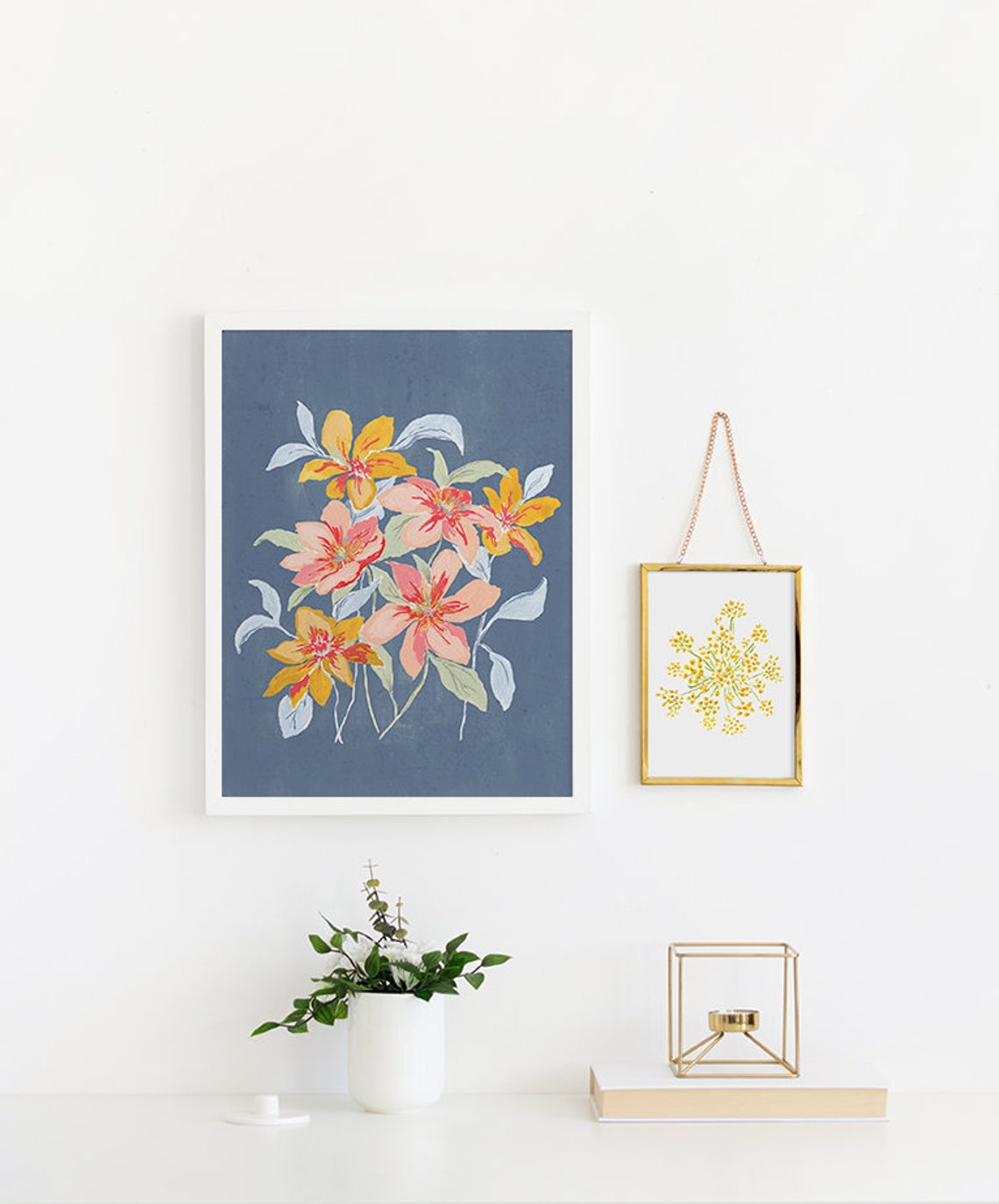 Colorful Flower Art Print Botanical Wall Art Floral Print | Etsy