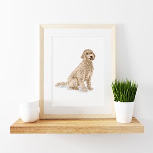 Goldendoodle Art Print, Goldendoodle Dog Portrait, Goldendoodle Artwork ...