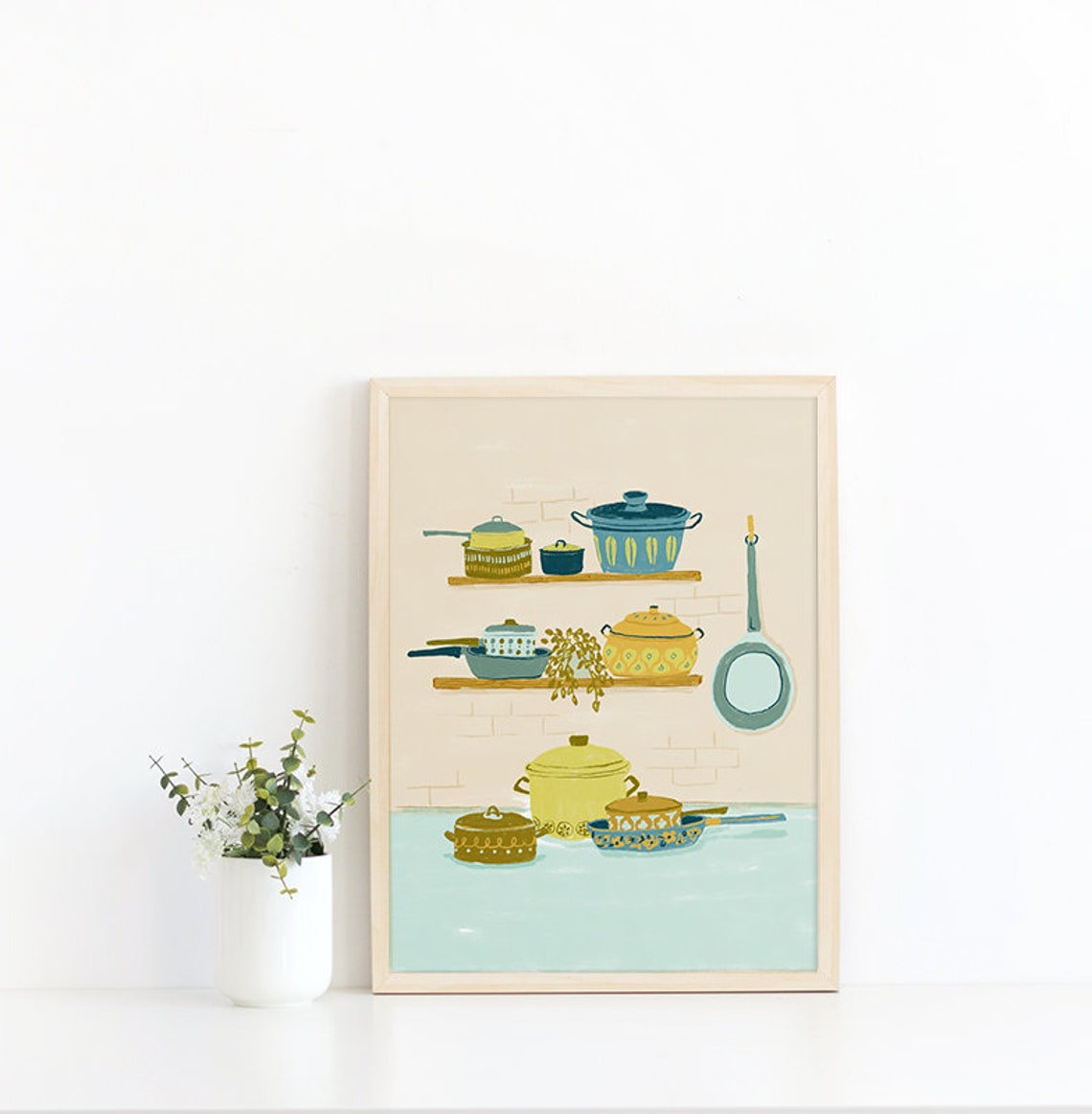 Kitchen Wall Art Vintage Cookware Art Print Midcentury - Etsy UK