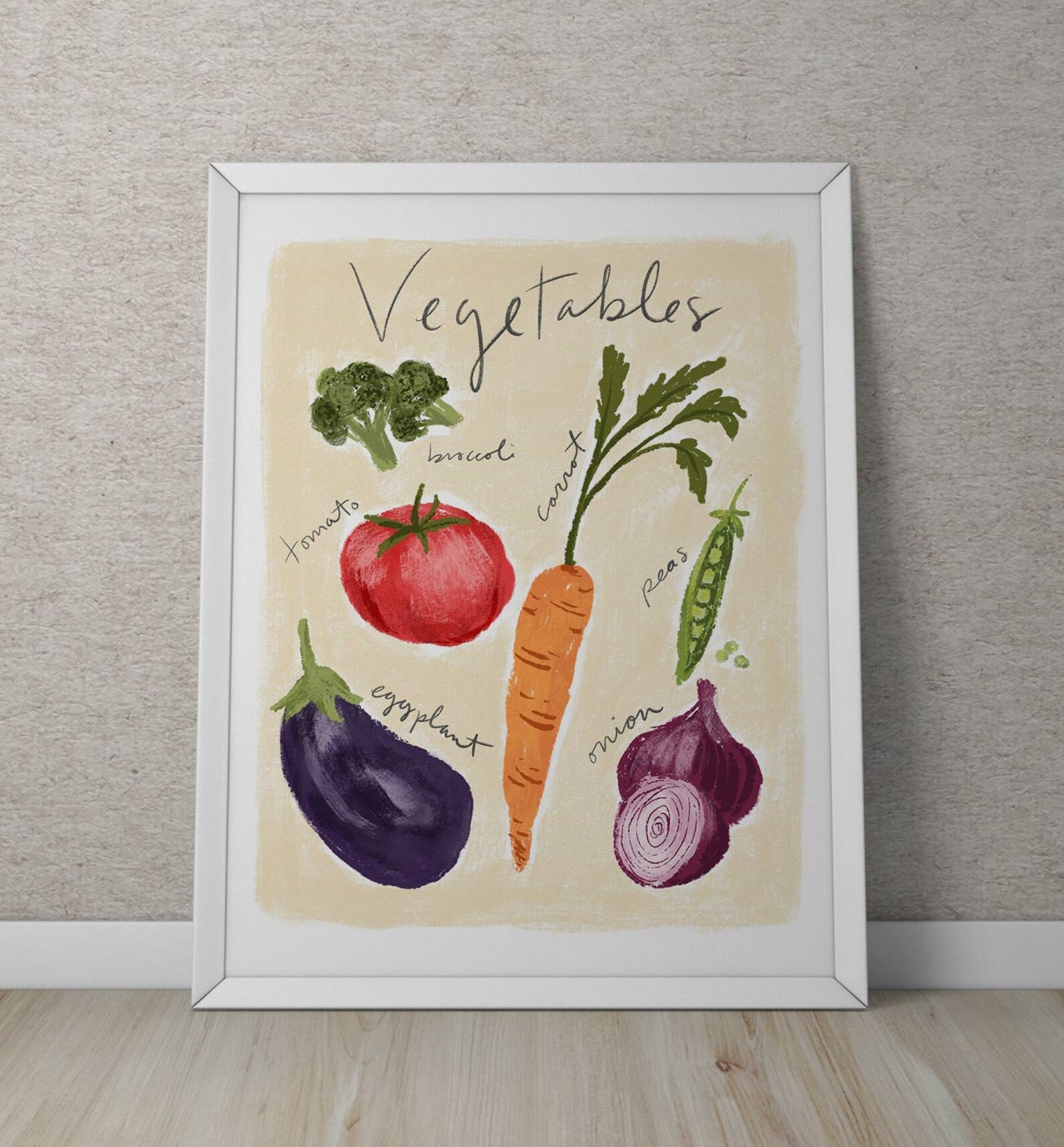 Kitchen Wall Decor, Vegetable Art Print, Vegetable Artwork, Food Decor ...