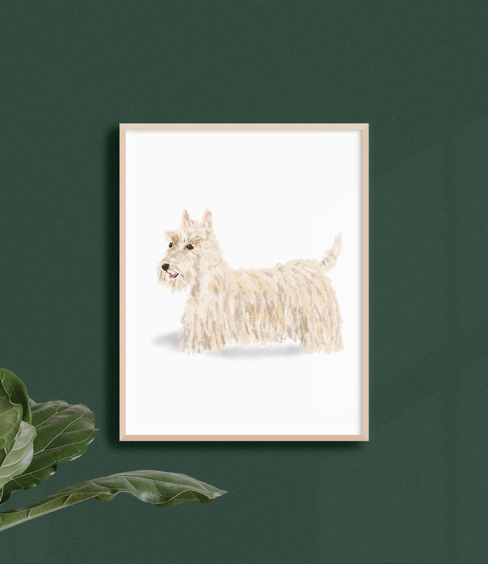 Scottish Terrier Art Print Scottie Dog Illustration Pet - Etsy