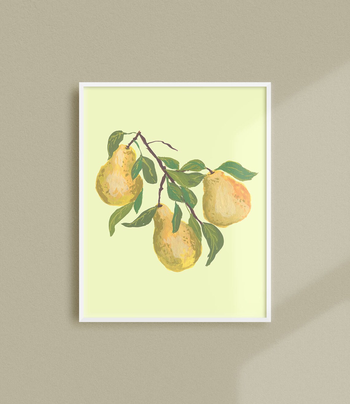 Pear Decor Pear Print Kitchen Wall Decor Pear Artwork Food | Etsy