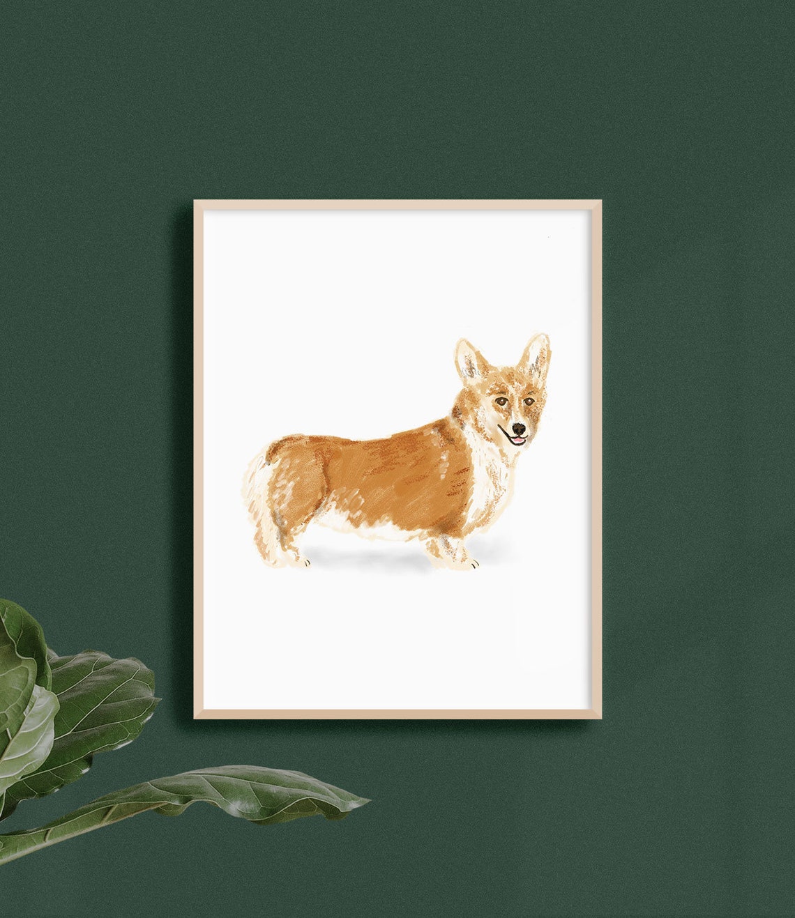 Corgi Art Print Dog Art Pet Portrait Corgi Artwork Dog Art | Etsy
