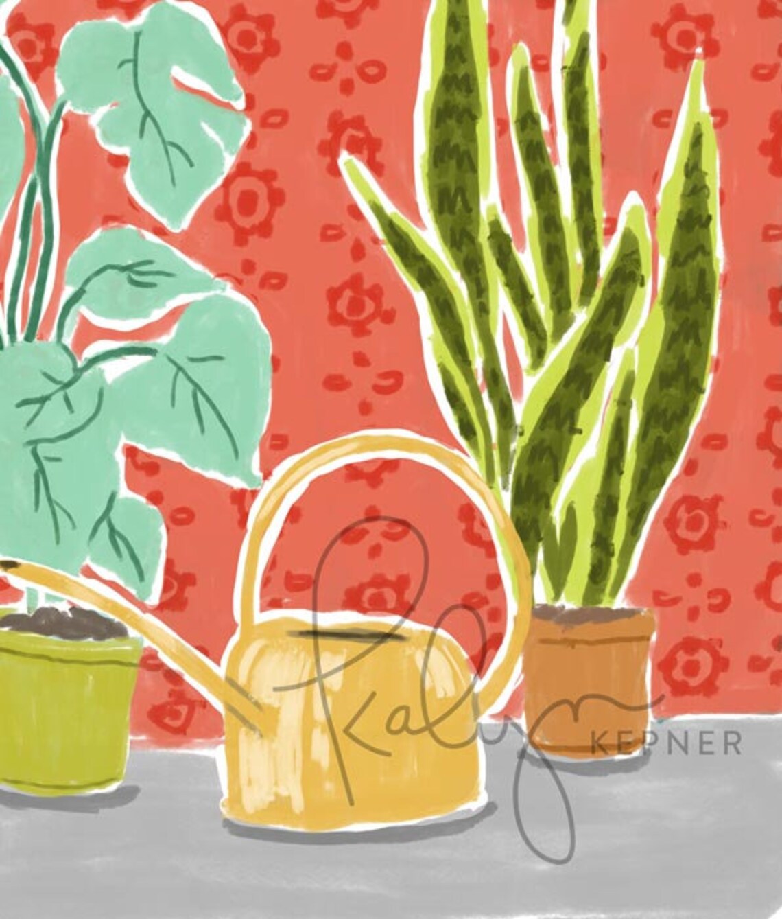 House Plants Art Print Unique Plant Wall Art Indoor Plant | Etsy