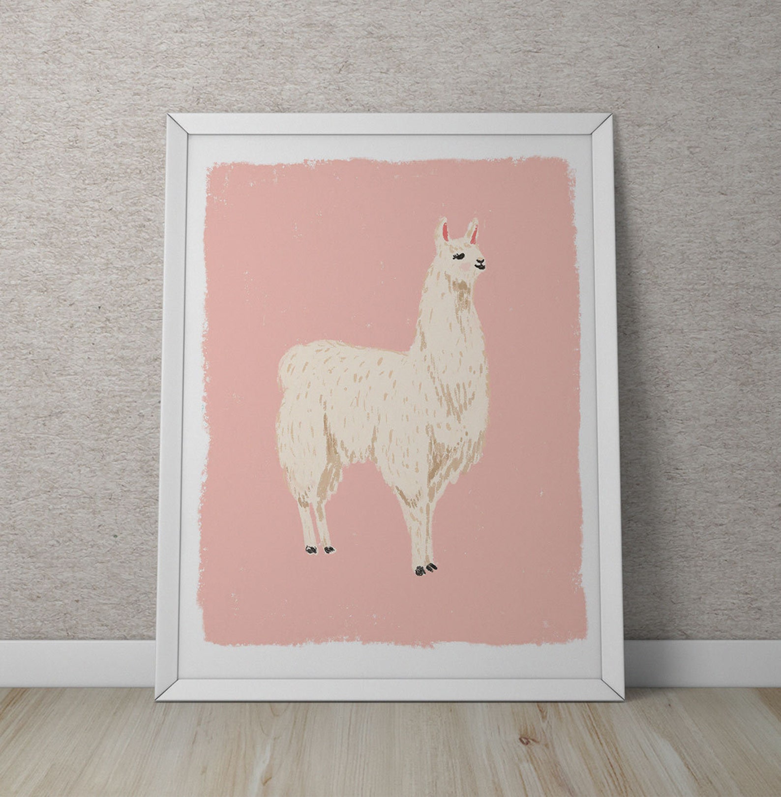 Llama Art Print Llama Wall Decor Cute Llama Illustration - Etsy