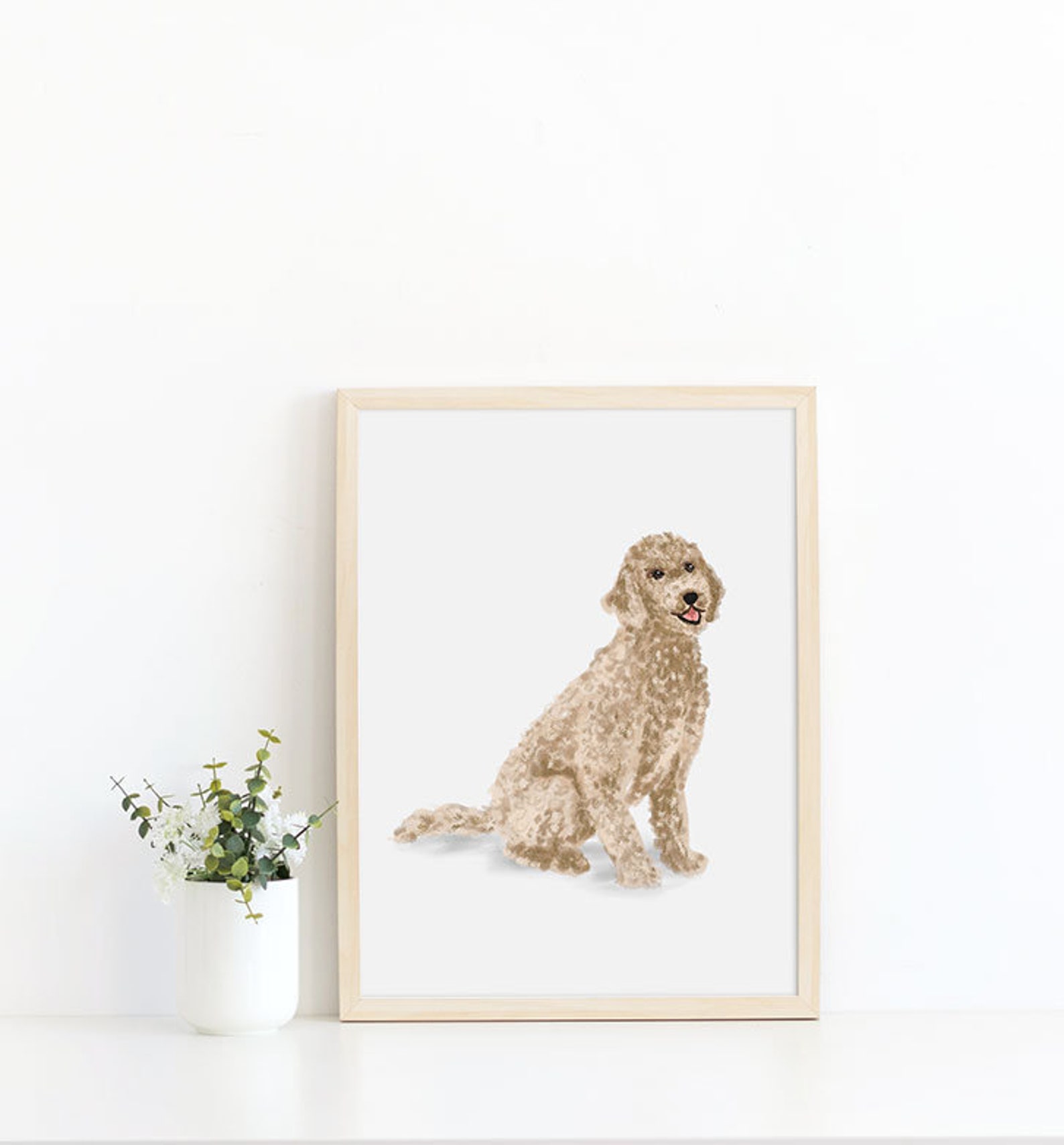 Goldendoodle Art Print Goldendoodle Dog Portrait - Etsy