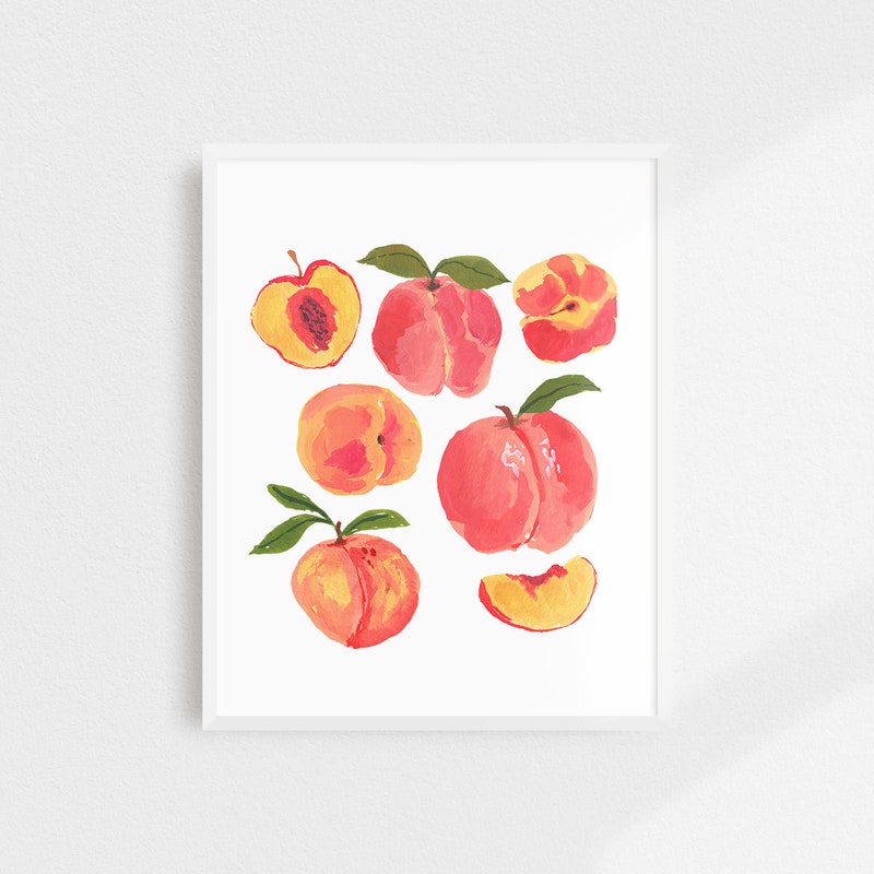 Peach Print - Etsy