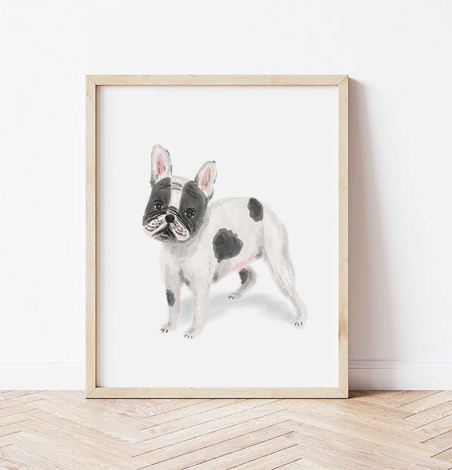French Bulldog Art Print, Frenchie Dog Portrait, French Bulldog Artwork ...