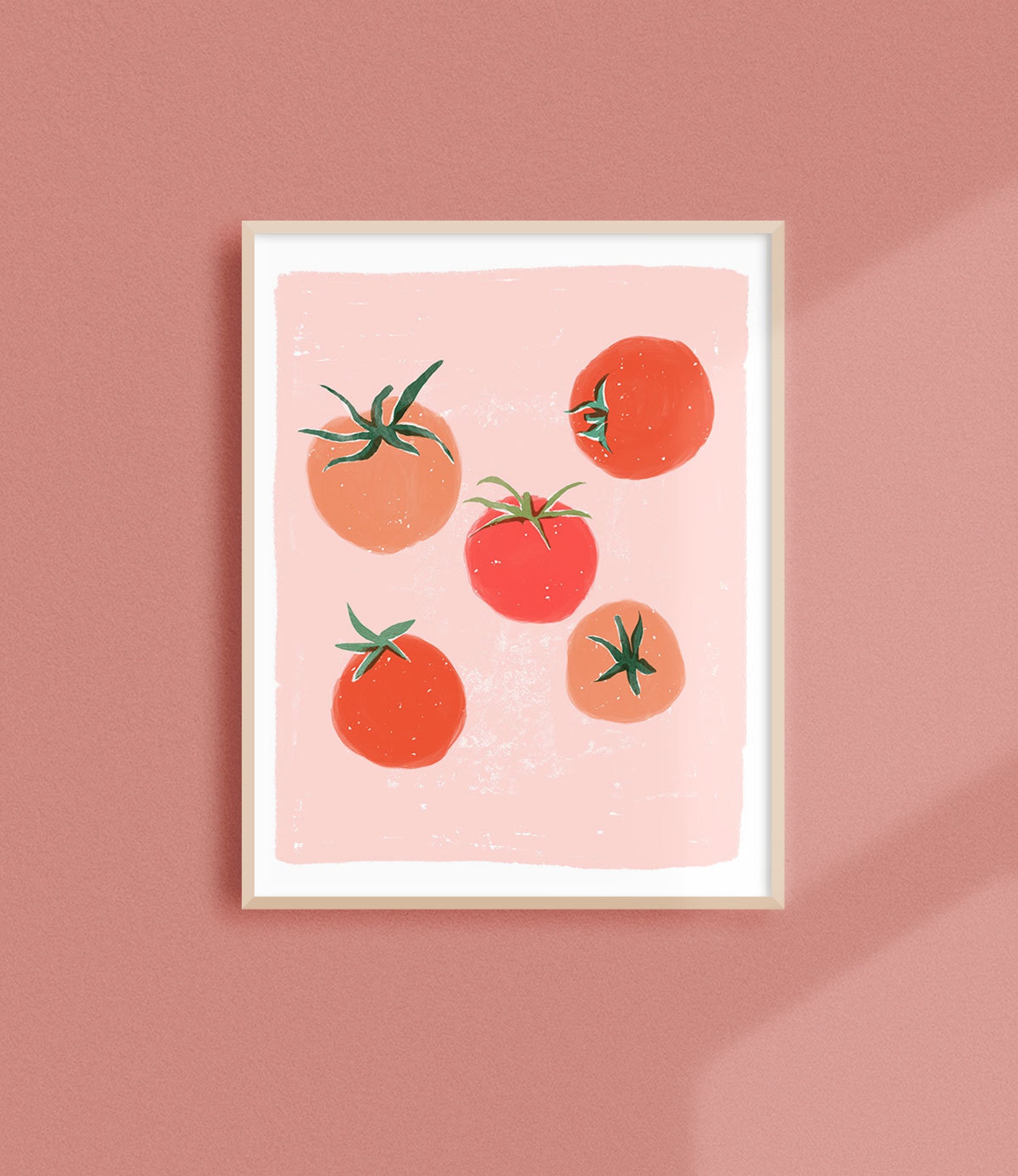 Tomato Art Print, Kitchen Wall Decor, Vegetable Artwork, Food Decor ...