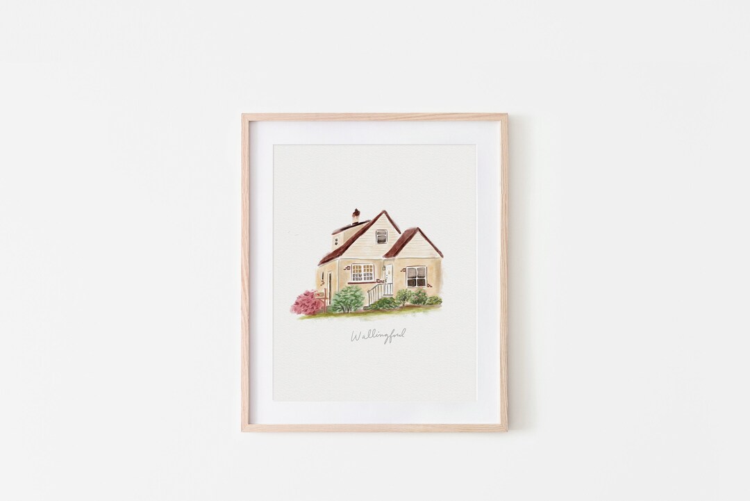 Custom Home Illustration, Personalized House Drawing, New Home Gift ...
