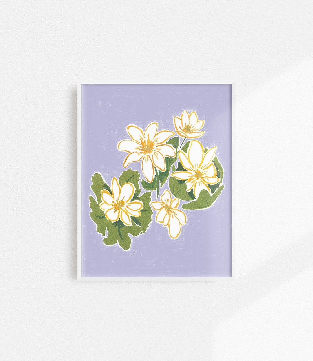 Spring Floral Wall Art, Purple Flower Art Print, Colorful Floral Wall ...