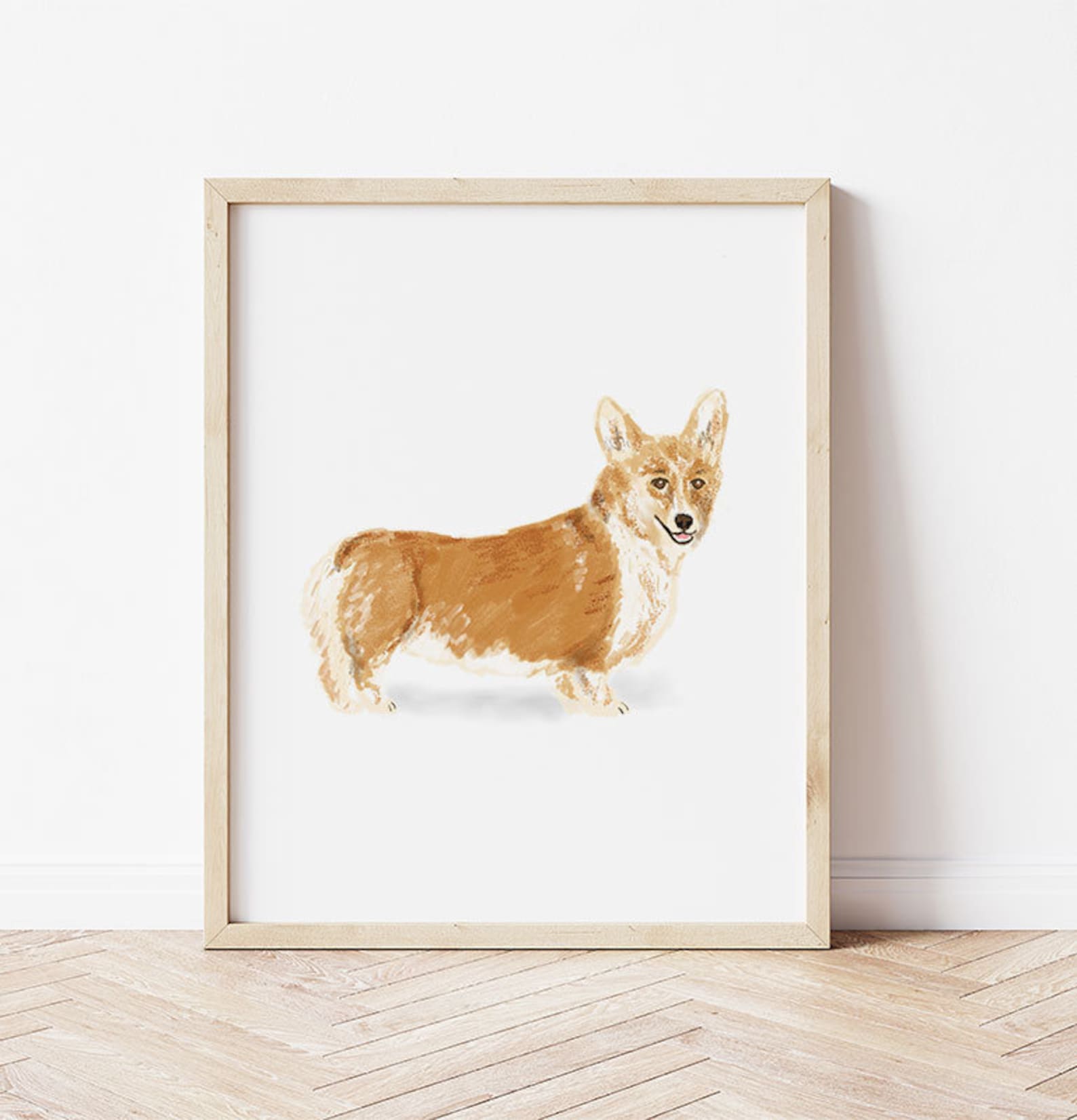 Corgi Art Print, Dog Art, Pet Portrait, Corgi Artwork, Dog Art Print ...