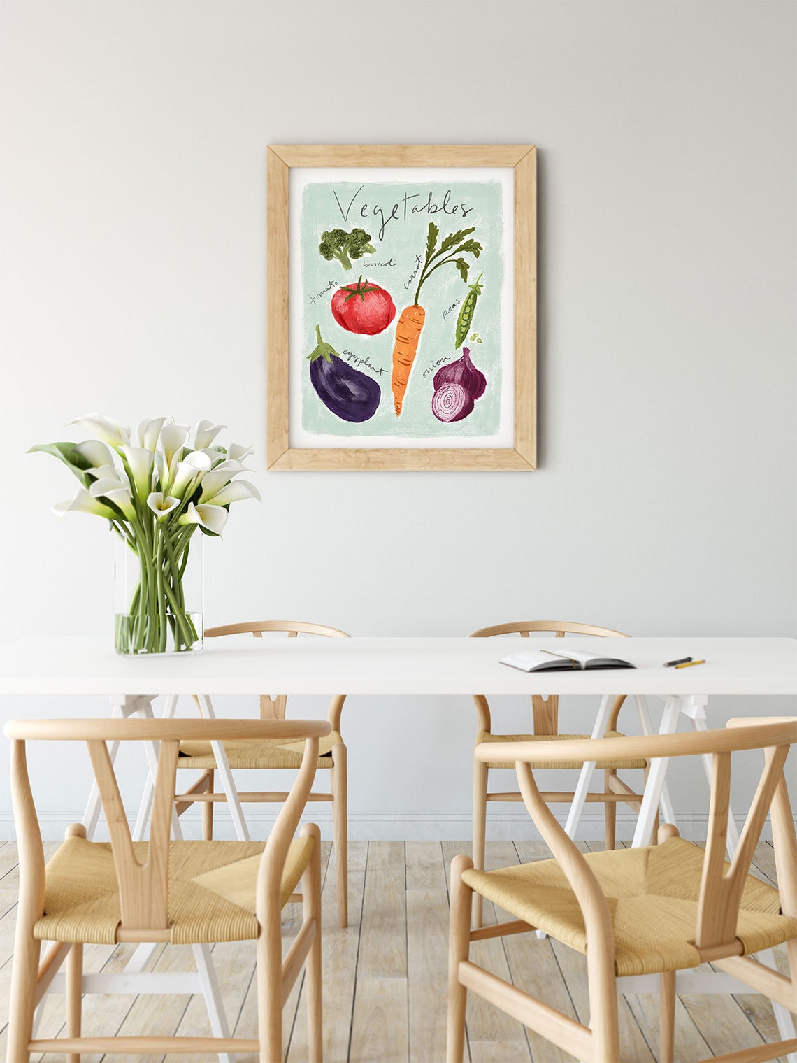 Vegetable Art Print Vegetable Print Kitchen Decor Food - Etsy