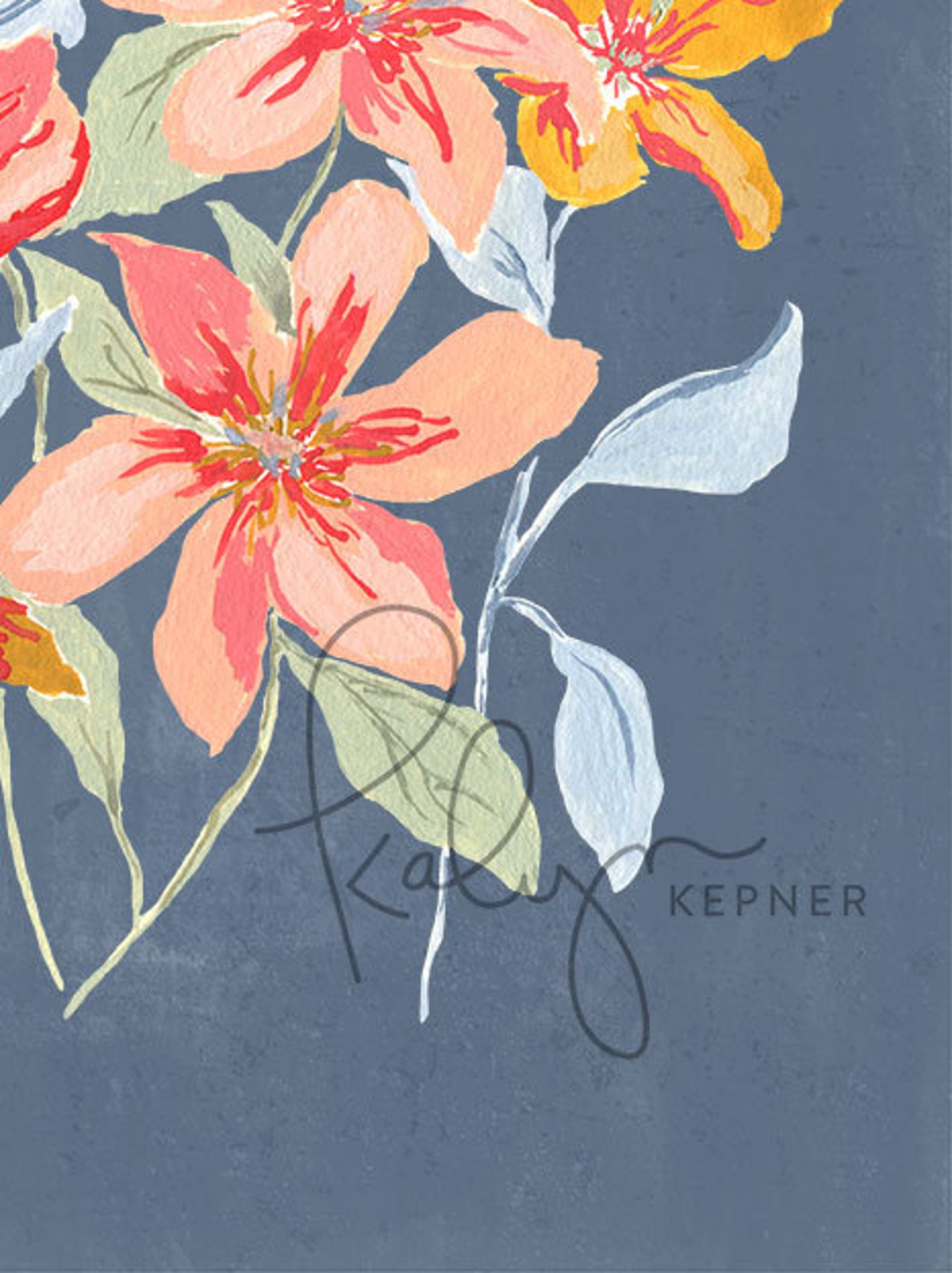 Colorful Flower Art Print Botanical Wall Art Floral Print - Etsy