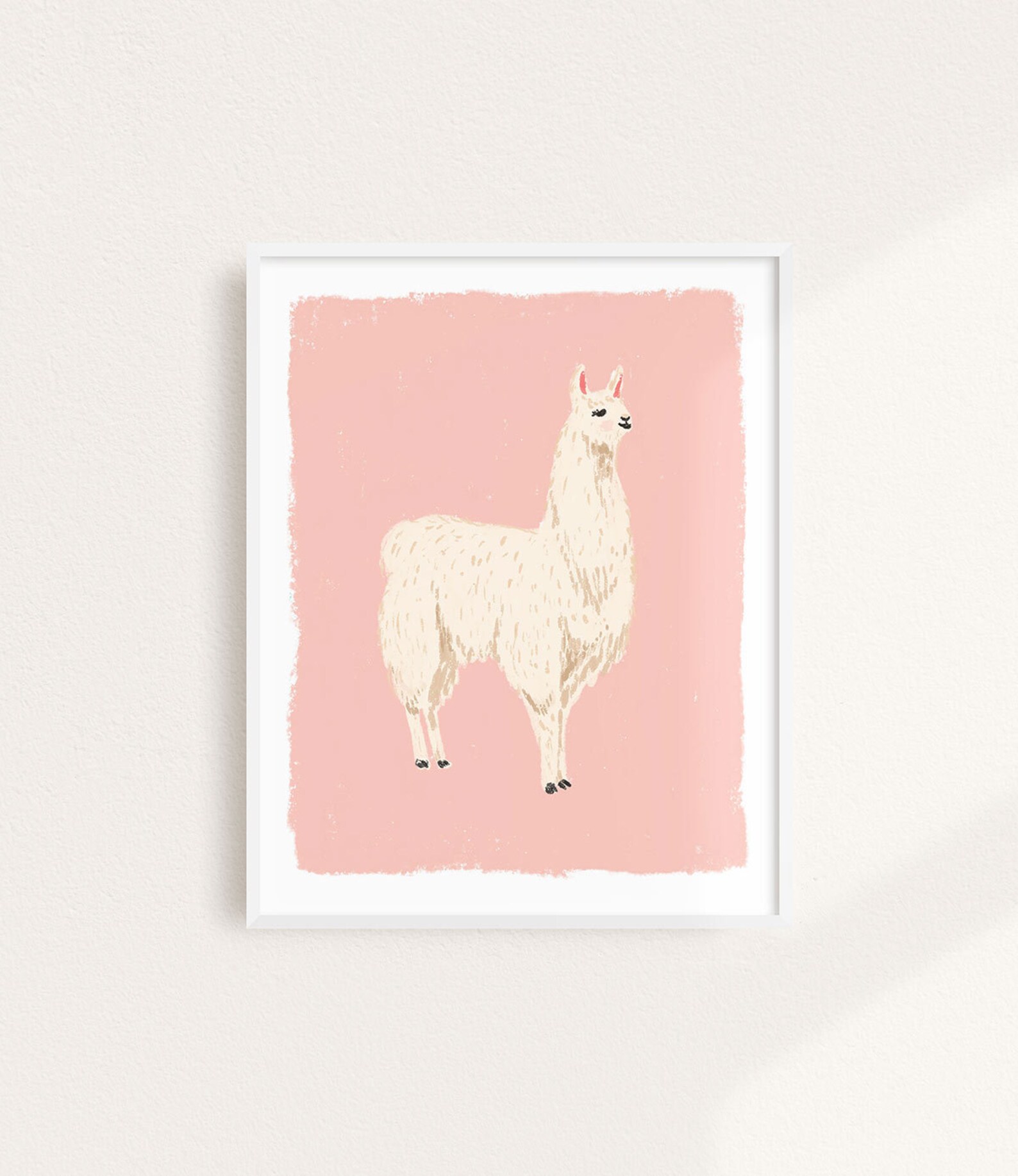Llama Art Print, Llama Wall Decor, Cute Llama Illustration, Kids Art ...