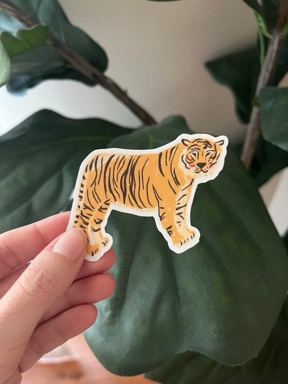 Tiger Sticker Animal Sticker Cute Water Bottle Sticker - Etsy