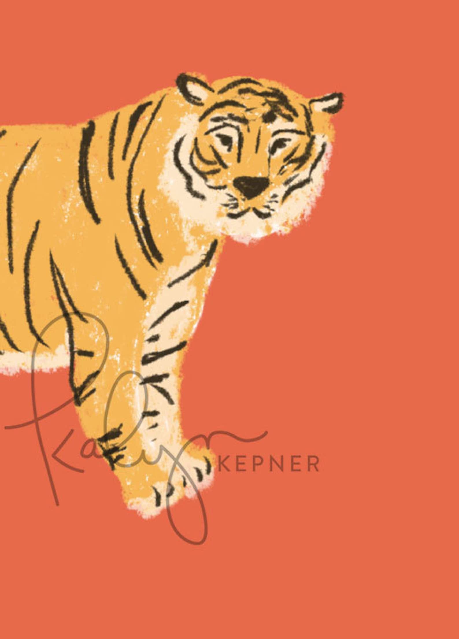 Jungle Tiger Print, Tiger Artwork, Tiger Art Print, Jungle Nursery ...