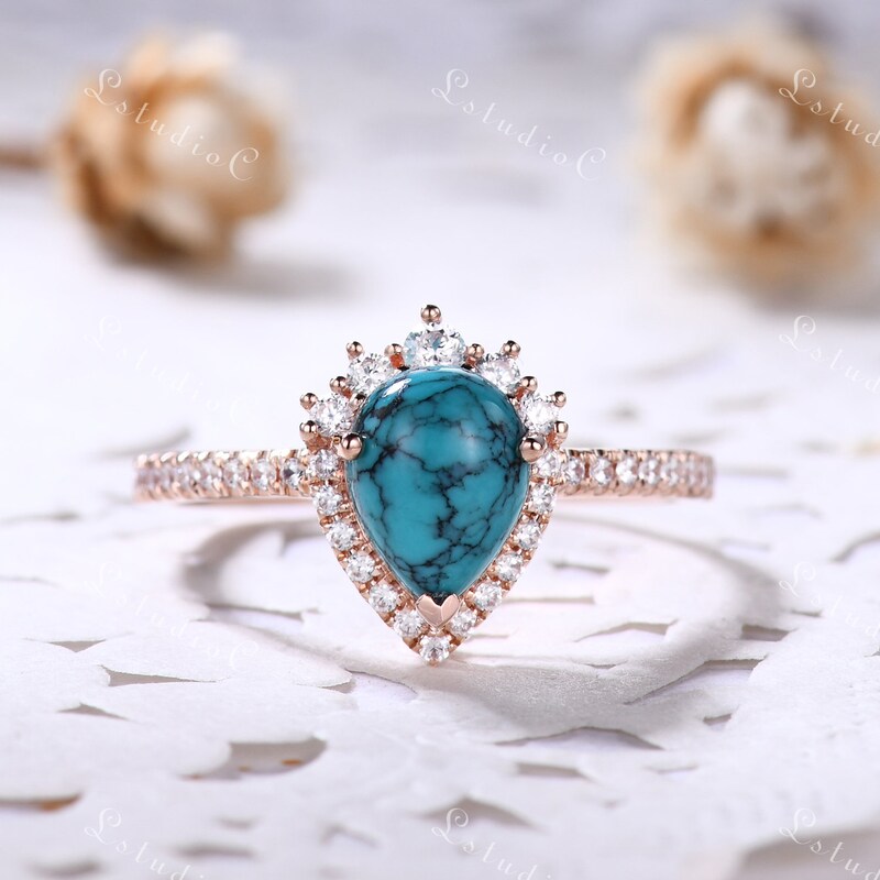 Turquoise Engagement Ring - Etsy