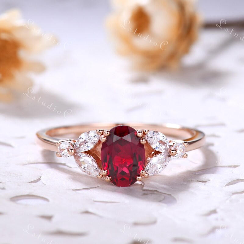 Small Ruby Ring - Etsy