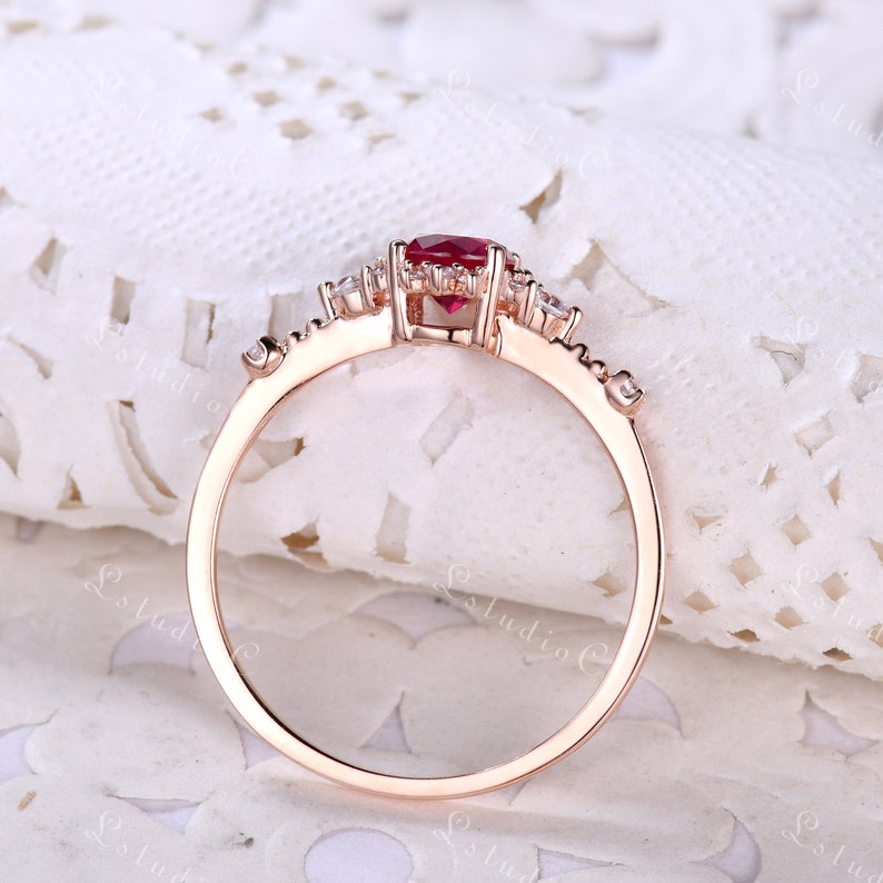 Antique Ruby Ring Vintage Ruby Engagement Ring Ruby Gemstone - Etsy