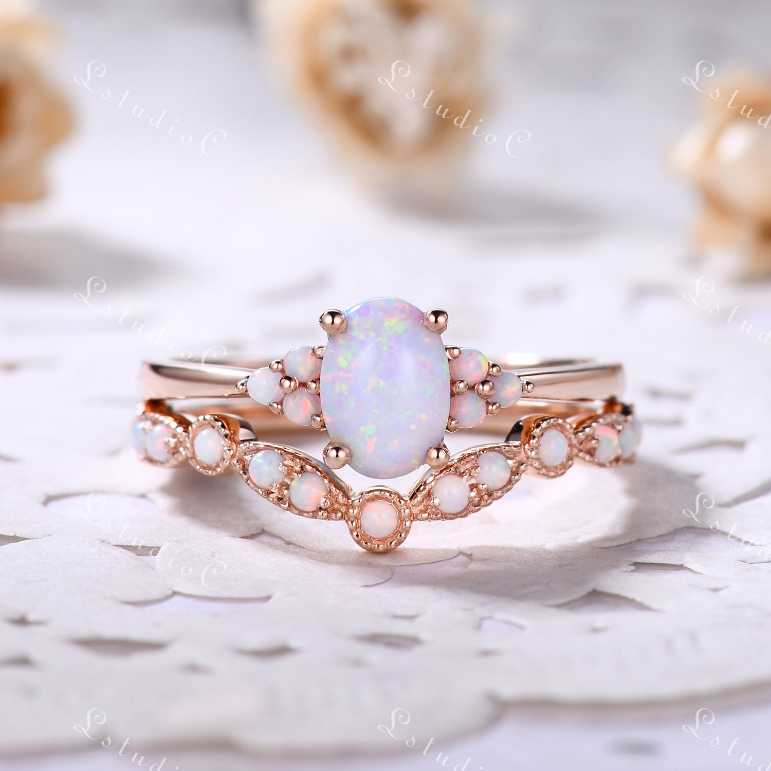 Rose gold opal Etsy