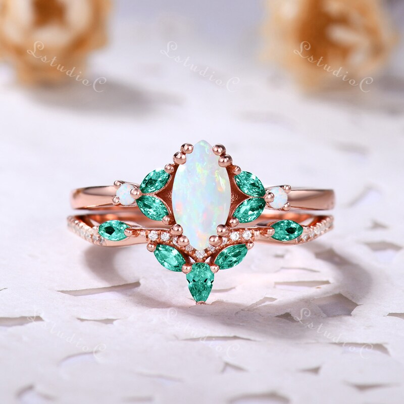 Glass Fire Opal Ring - Etsy