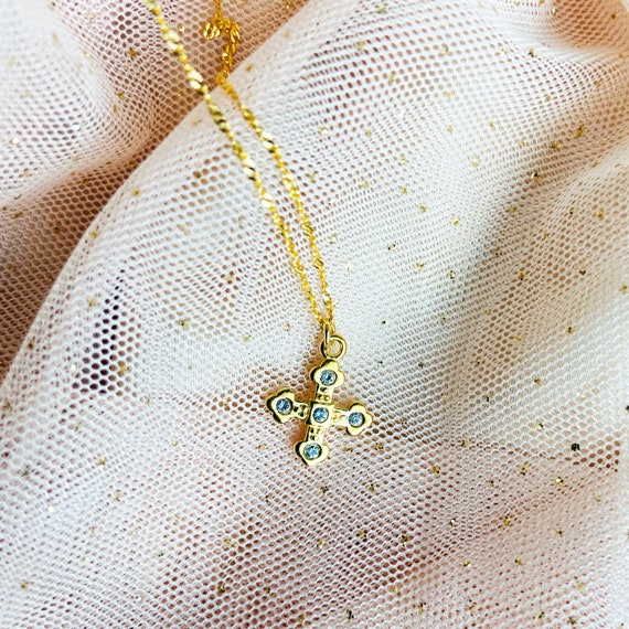 Greek Cross Necklace Greek Byzantine Cross Crystals - Etsy