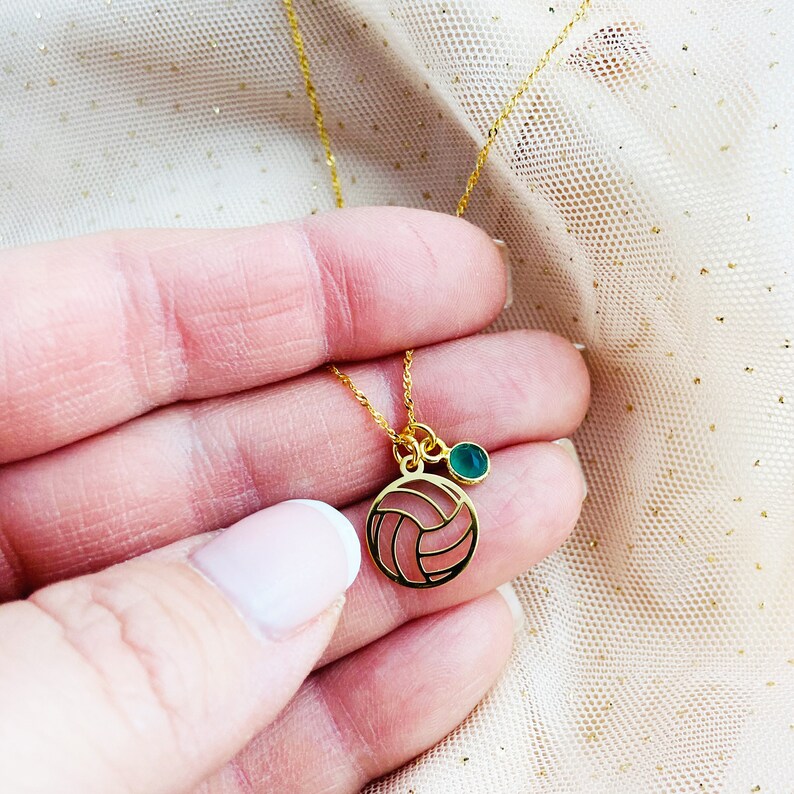 Gold VOLLEYBALL NECKLACE, Personalized Necklace Sports Jewelry, Sport ...