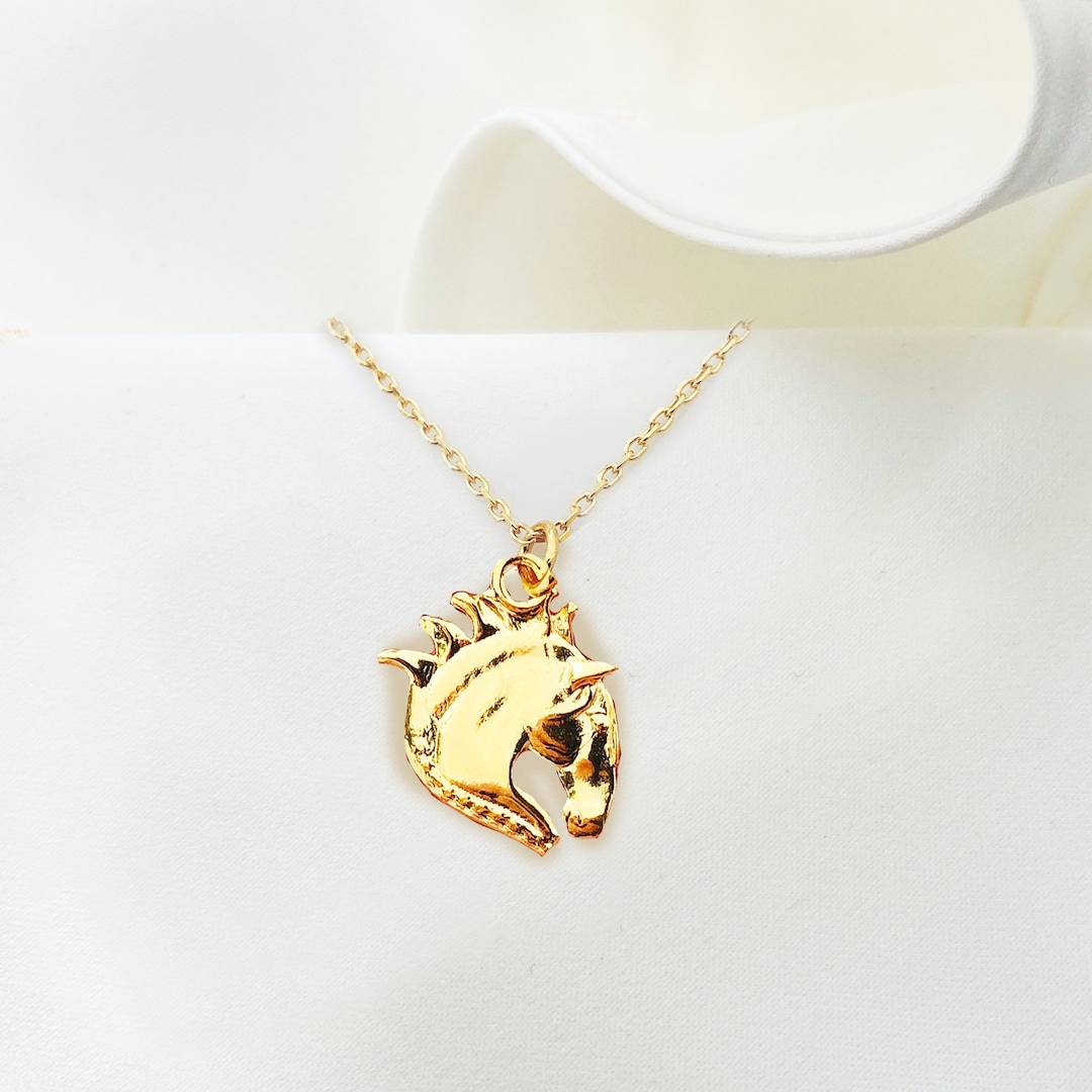 Collier cheval personnalisé, pendentif tête de cheval, collier cadeau ...