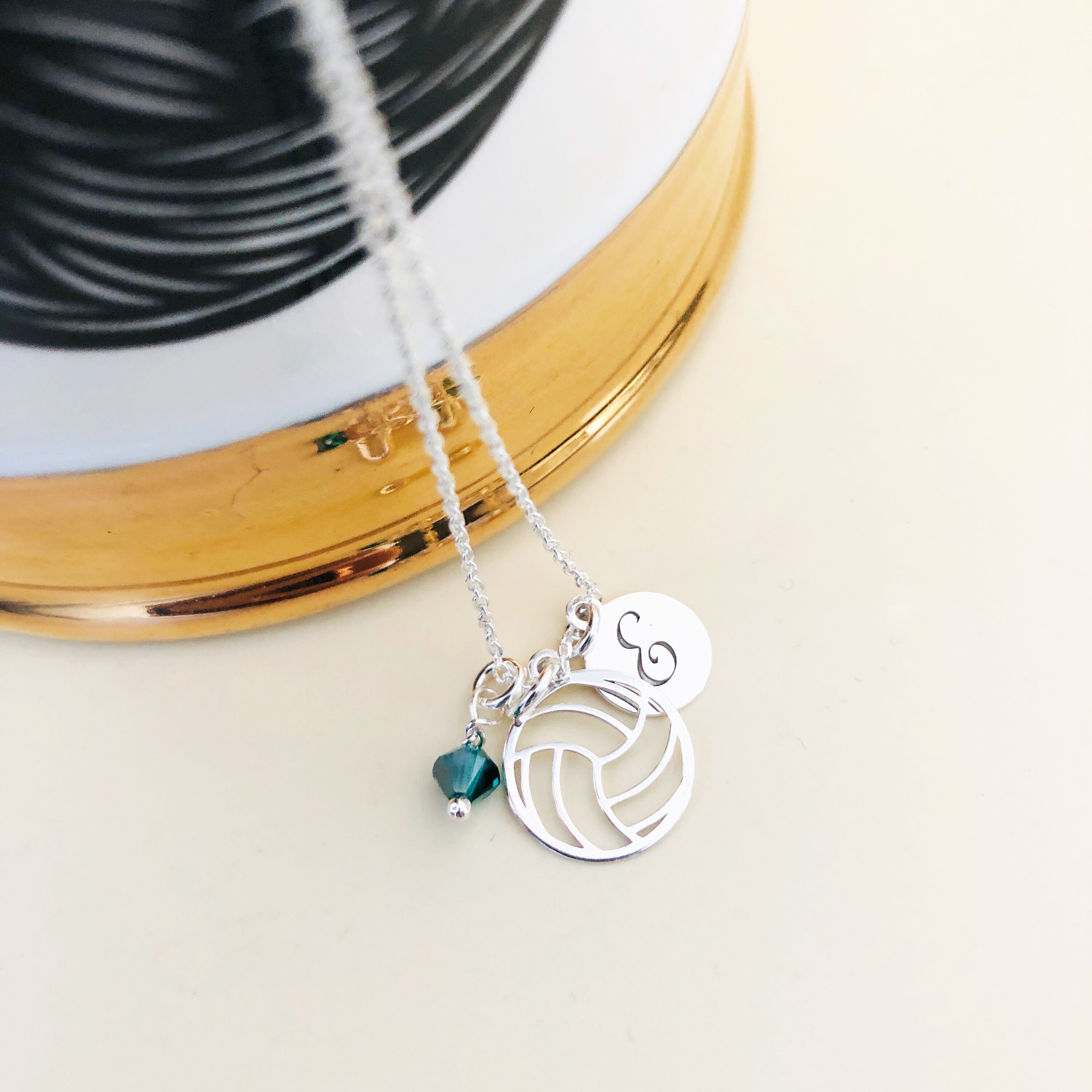 Gold VOLLEYBALL NECKLACE, Personalized Necklace Sports Jewelry, Sport ...