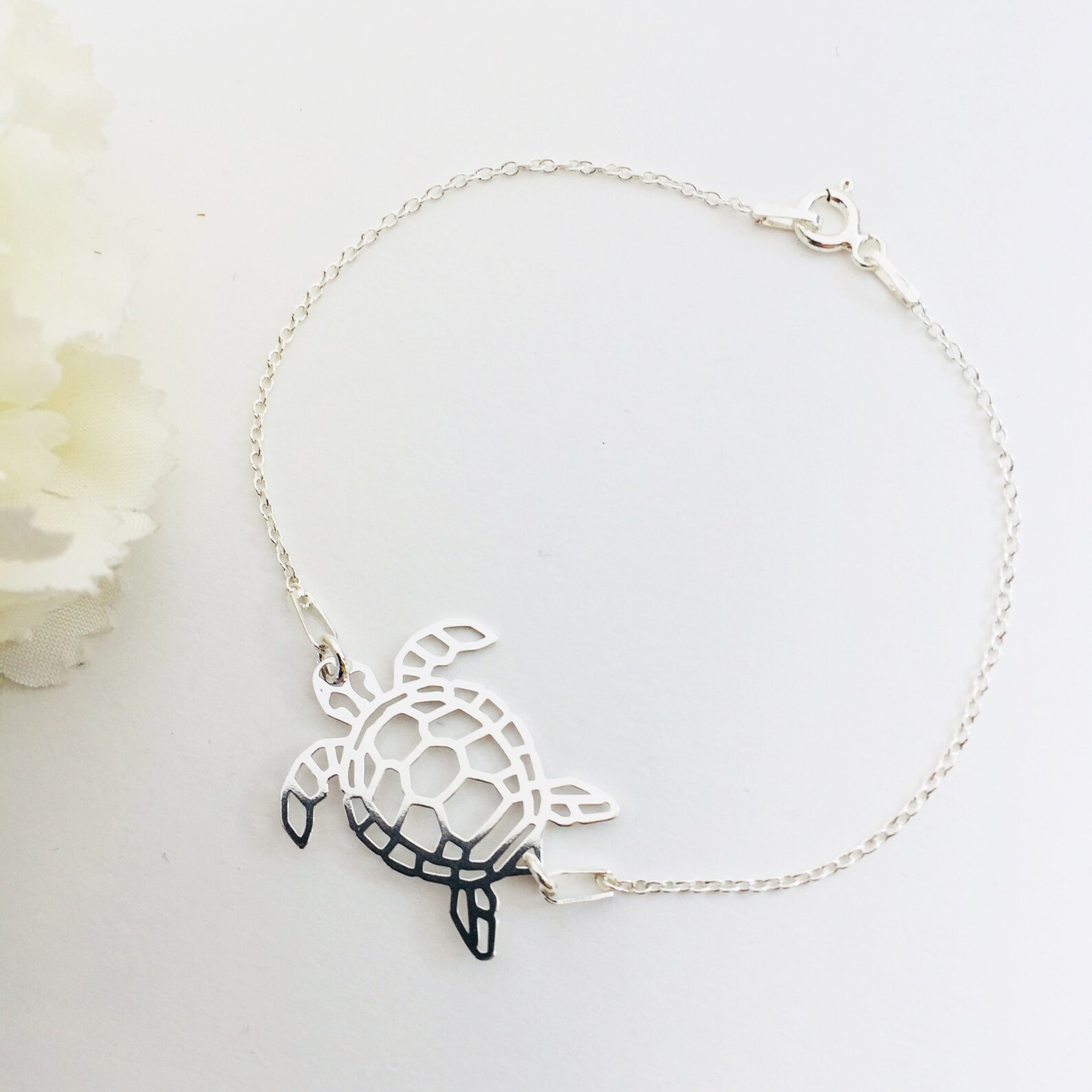 Gold Turtle Bracelet Origami Turtle Charm Cute Geometric - Etsy