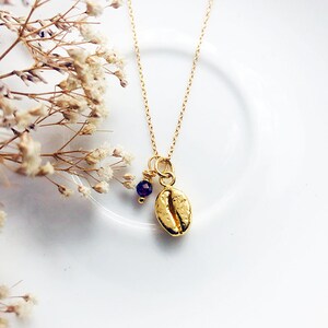 Coffee Necklace, Dainty Gold Coffee Bean Necklace, Jewelry for Coffee ...