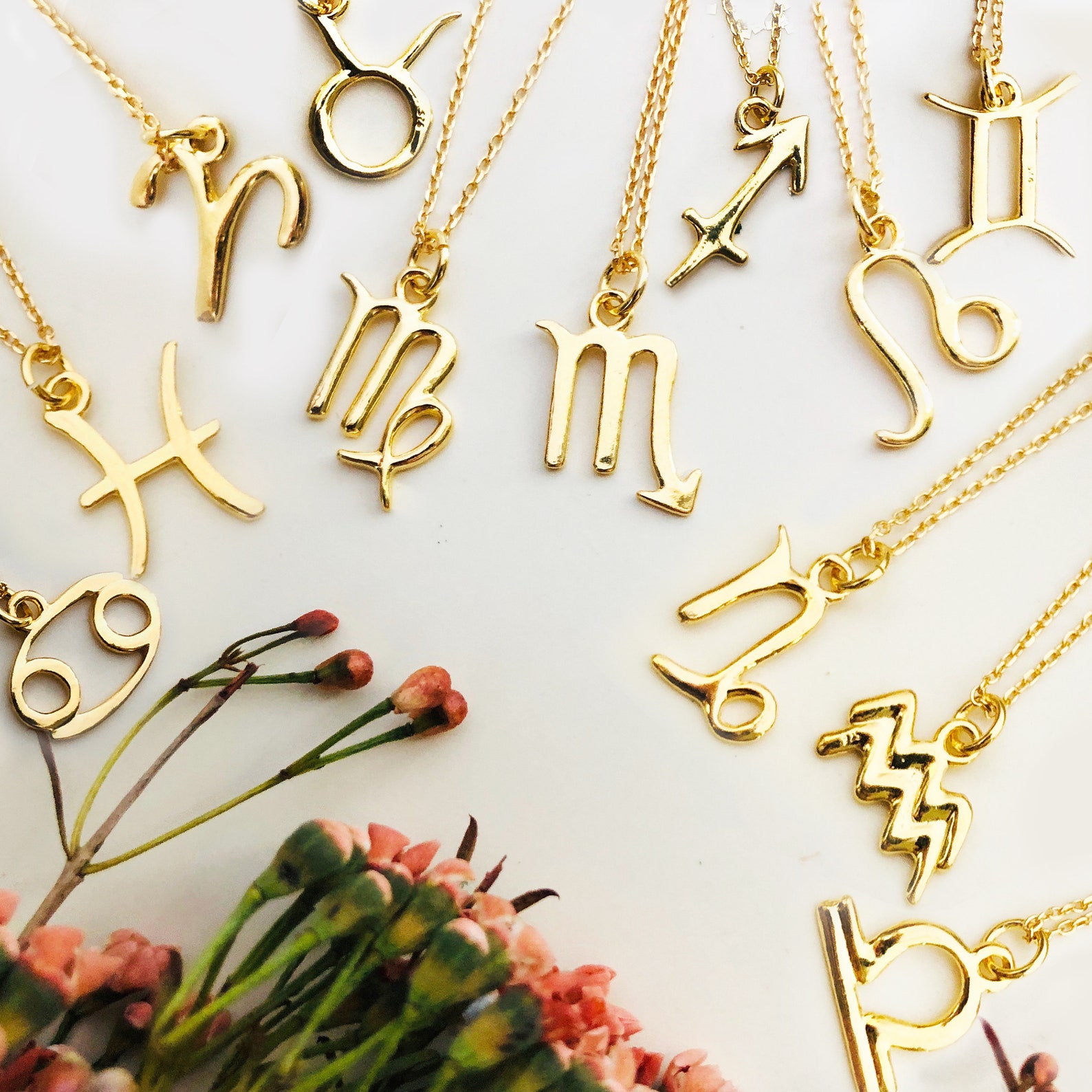 Pink CANCER Necklace Cancer Pendant Star Sign Necklace - Etsy