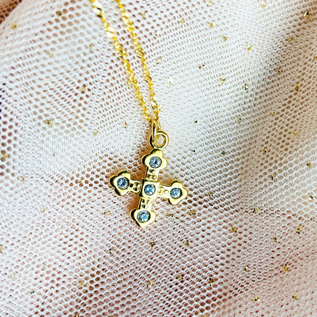 Greek Cross Necklace, Greek Byzantine Cross Crystals, Byzantine ...