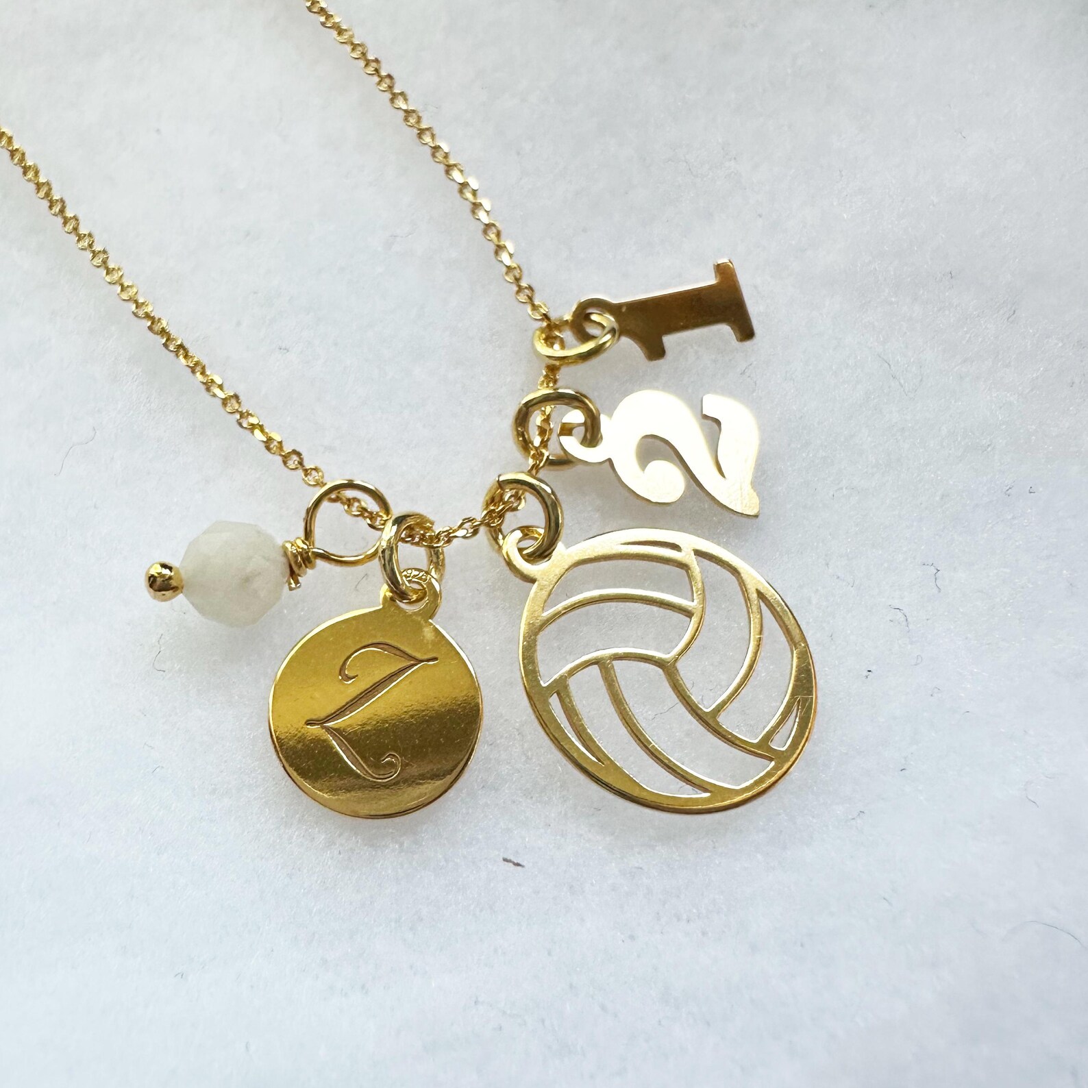 Gold VOLLEYBALL NECKLACE, Personalized Necklace Sports Jewelry, Sport ...
