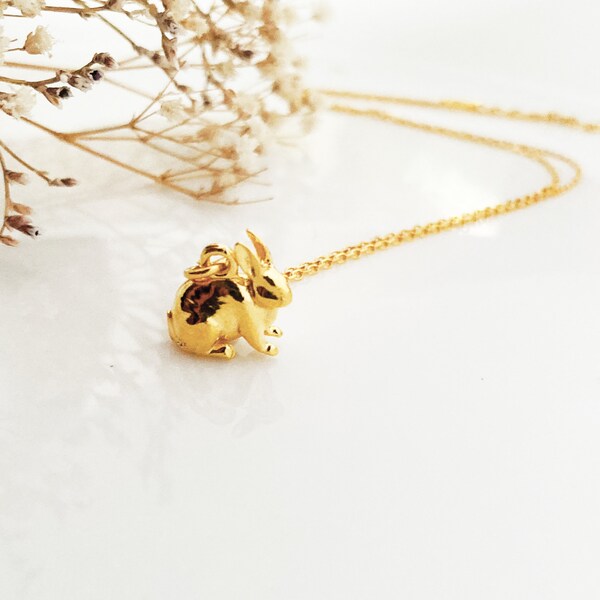 Bunny Necklace - Etsy