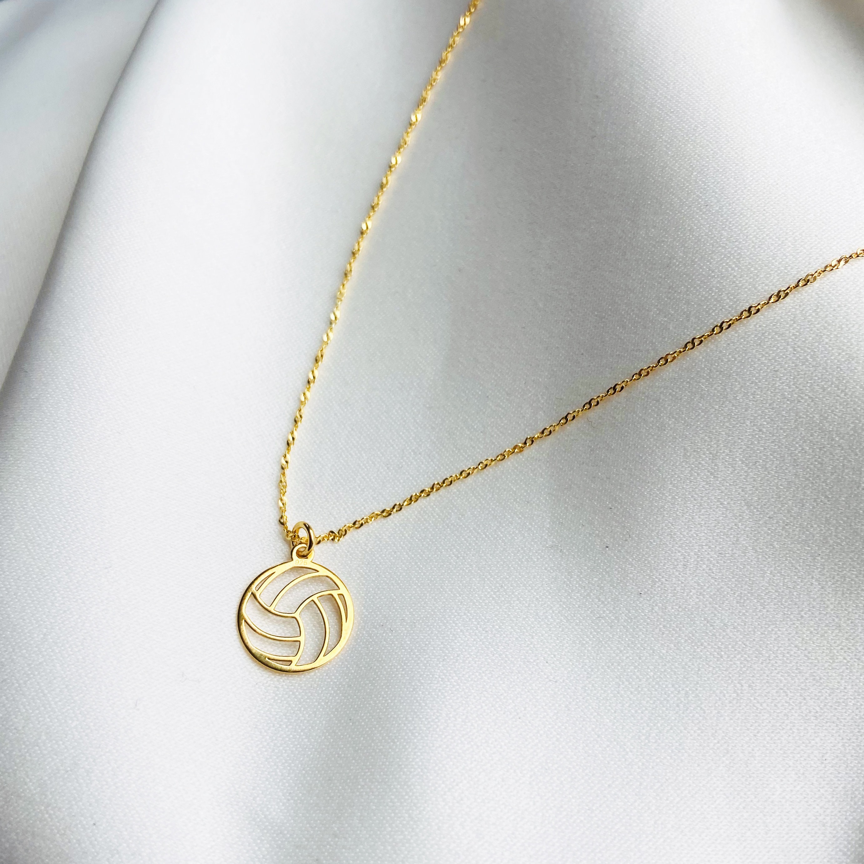 Gold VOLLEYBALL NECKLACE, Personalized Necklace Sports Jewelry, Sport ...