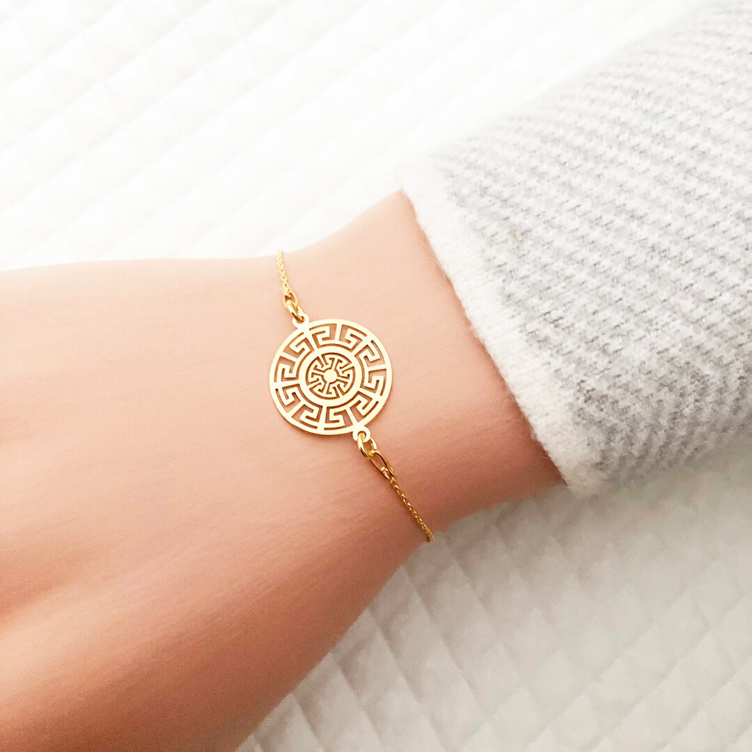 Greek Bracelet Geometric Greek Meander Bracelet Greek Key - Etsy