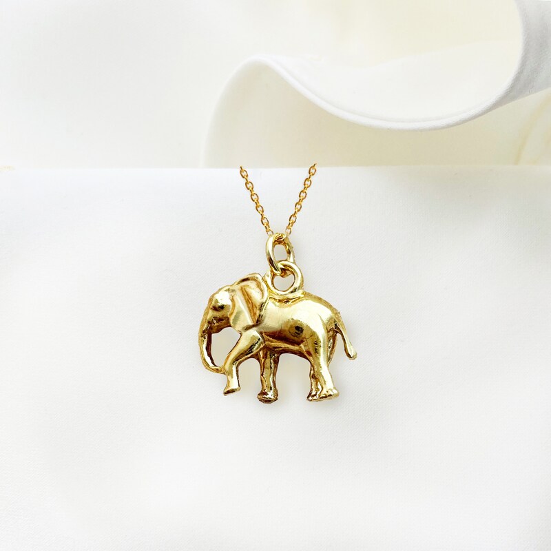 Gold Elephant Charm - Etsy