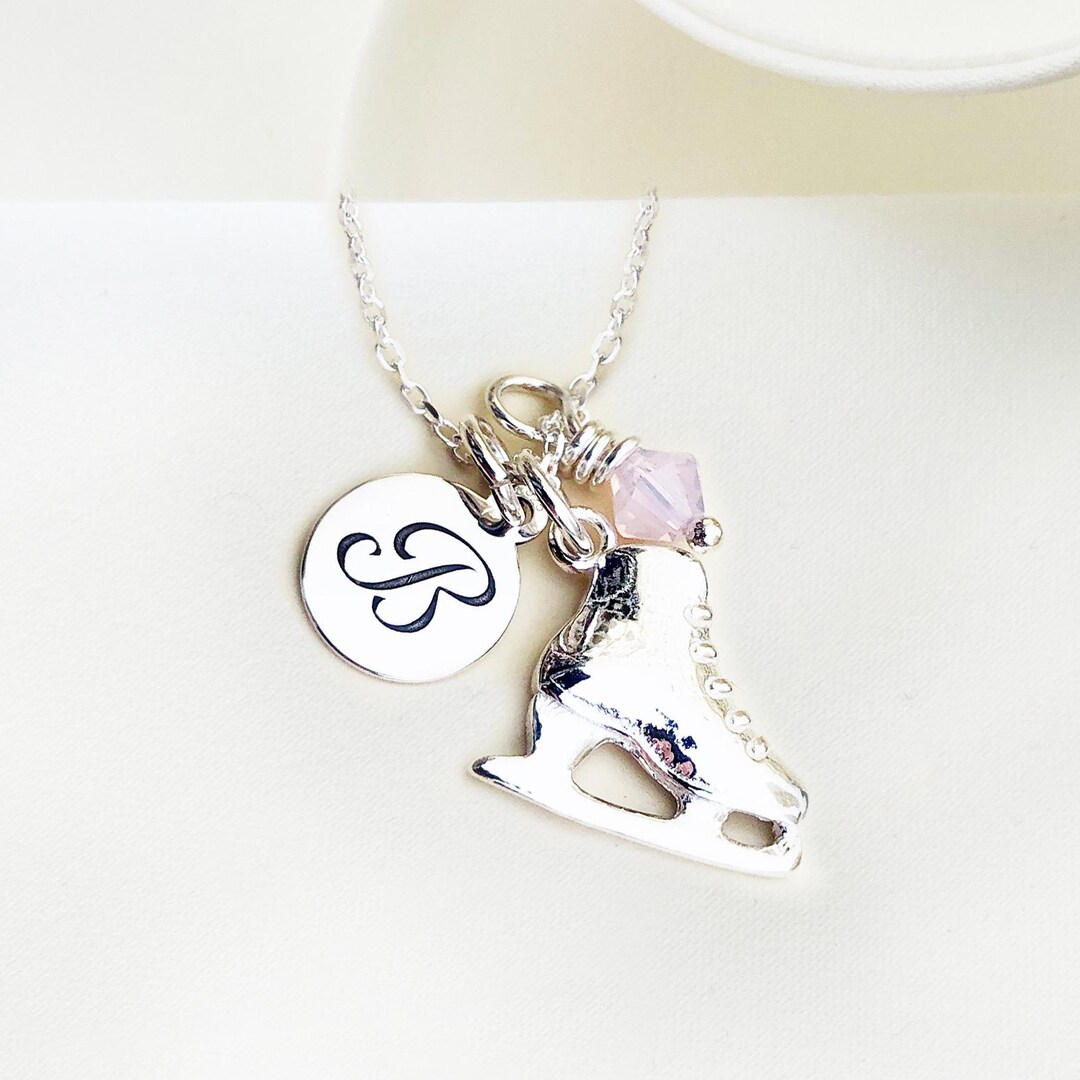 Ice Skate Necklace Sterling Silver 925, Custom Ice Skate, Skater ...