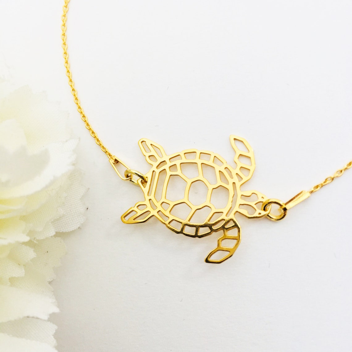 Gold Turtle Bracelet Origami Turtle Charm Cute Geometric - Etsy
